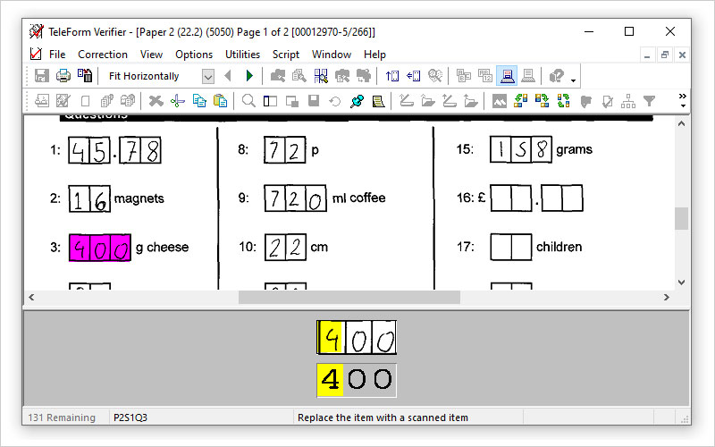 Exam paper verification