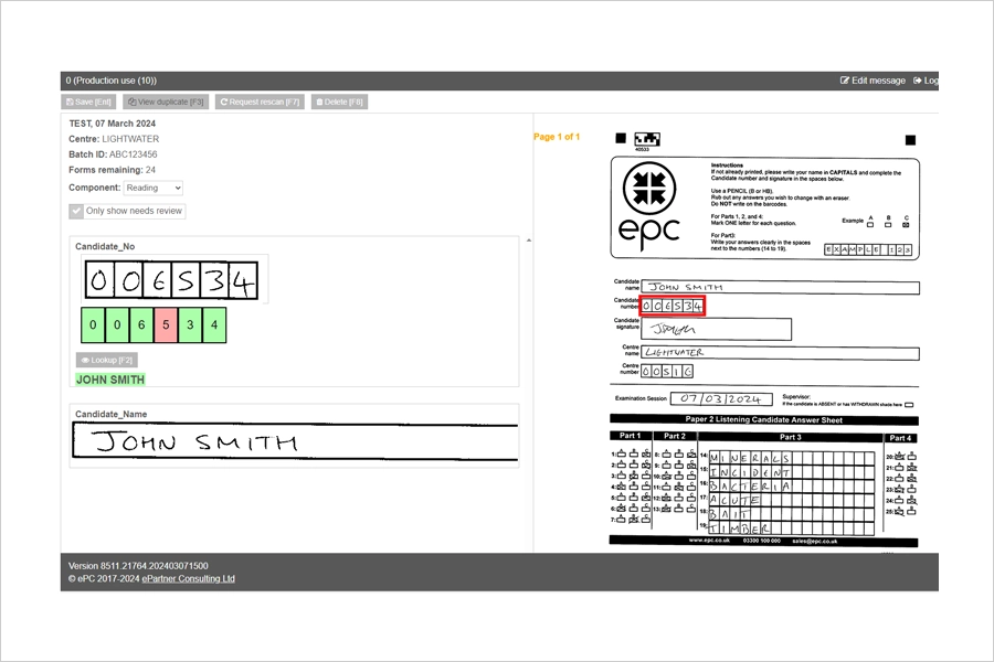 Paper based exams | ePC